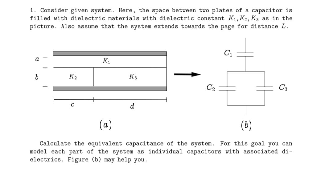 Solved Consider given system. Here, the space between two | Chegg.com
