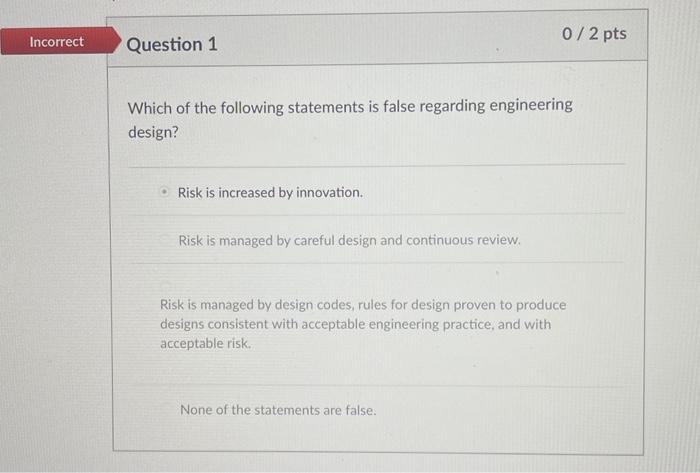 Solved Which of the following statements is false regarding | Chegg.com