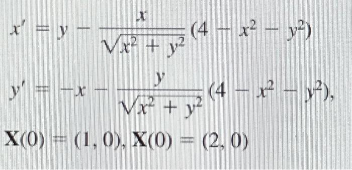 Solved Solve the given nonlinear plane autonomous system by | Chegg.com