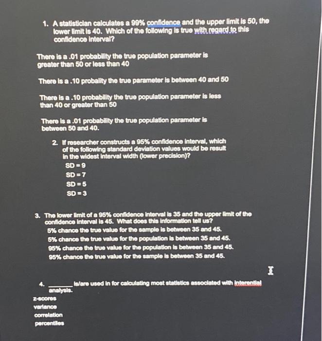 Solved There is a .01 probability the true population | Chegg.com