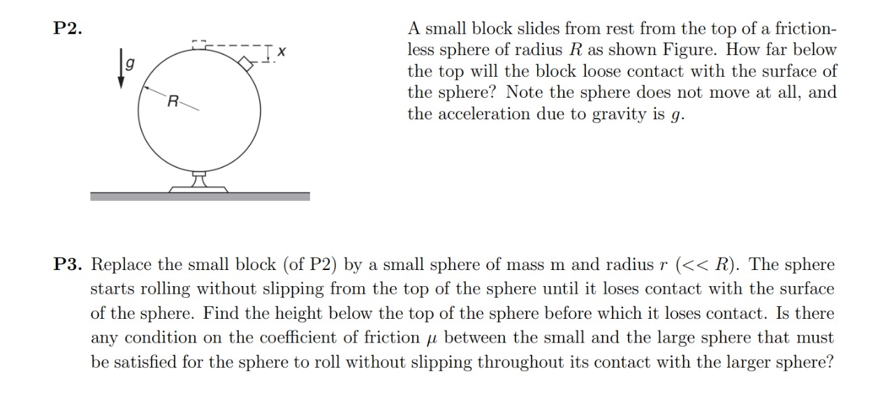 Solved A small block slides from rest from the top of a | Chegg.com