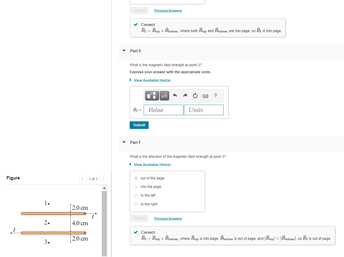 Solved Correctvec(B)2=vec(B)top +vec(B)bottom ﻿where both | Chegg.com