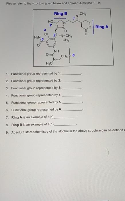 Solved Please refer to the structure given below and answer | Chegg.com