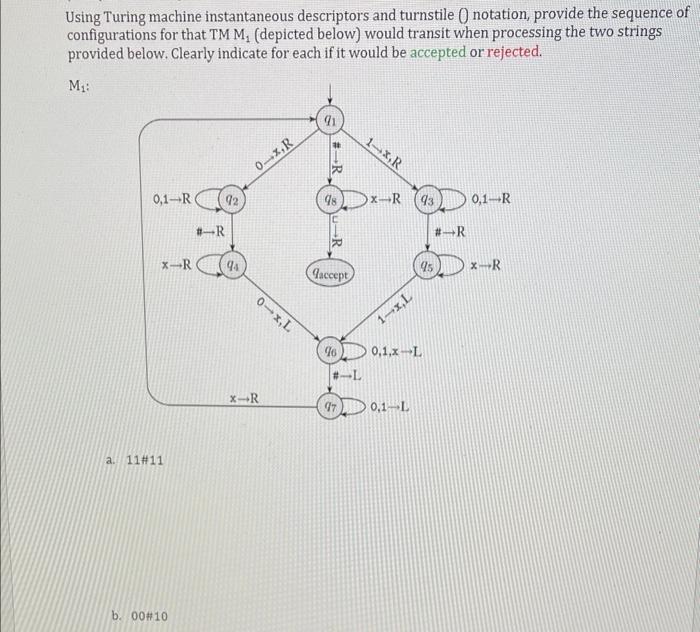 Solved Design A Turing Machine For The Language Of Strings 7545