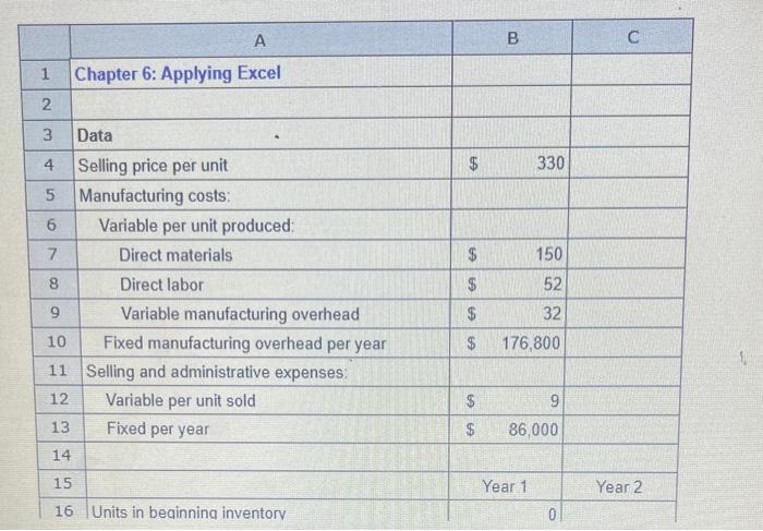 Solved If your formulas are correct, you should get the | Chegg.com