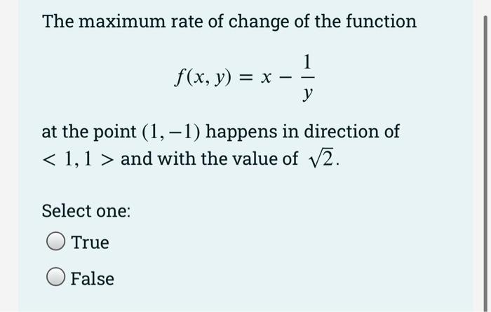 Solved The Maximum Value Of The Function F X Y X Y