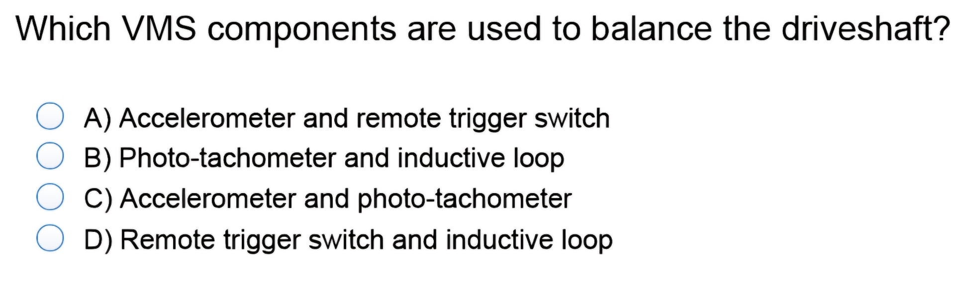Solved Which VMS components are used to balance the | Chegg.com