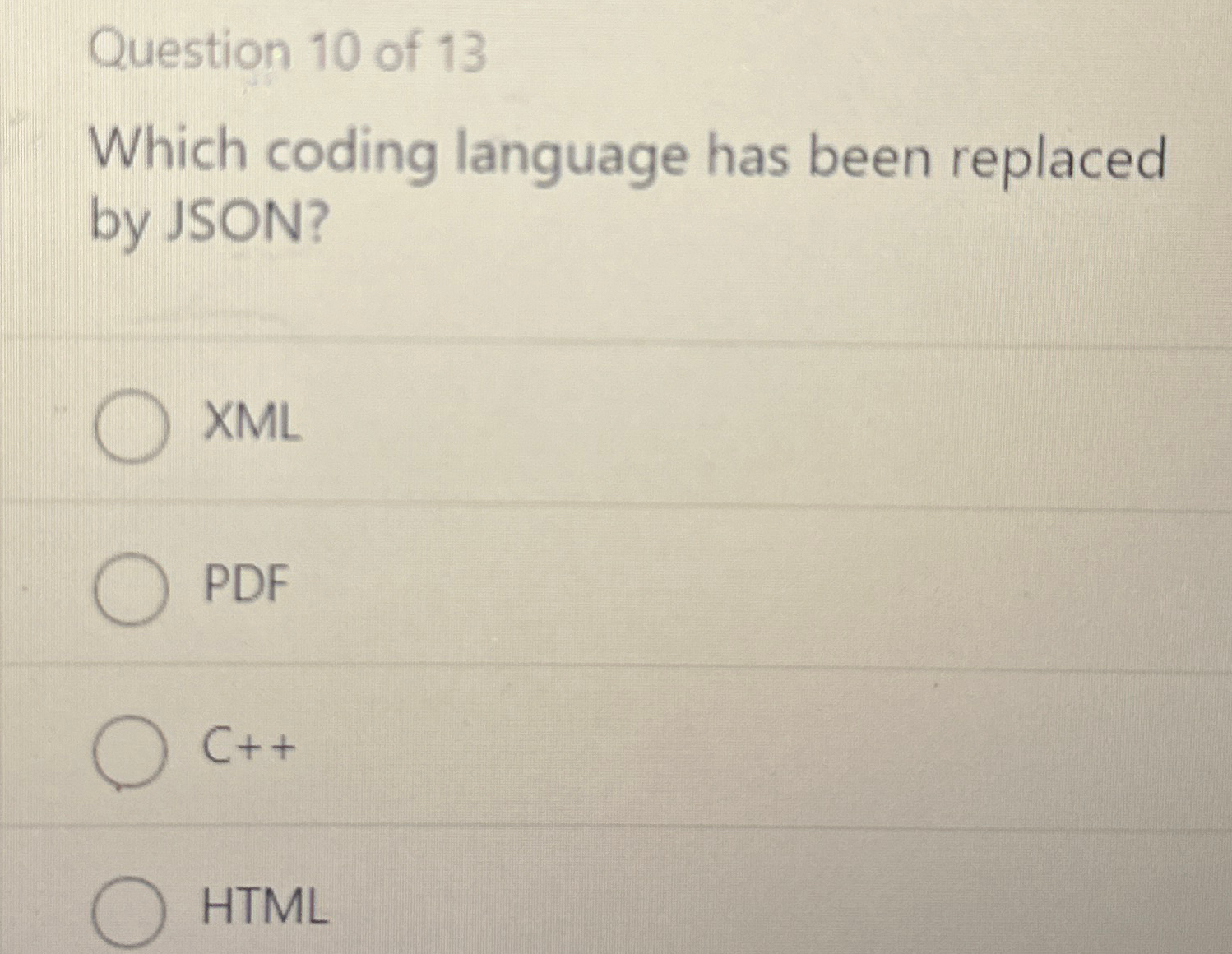 Solved Question 10 ﻿of 13Which coding language has been | Chegg.com