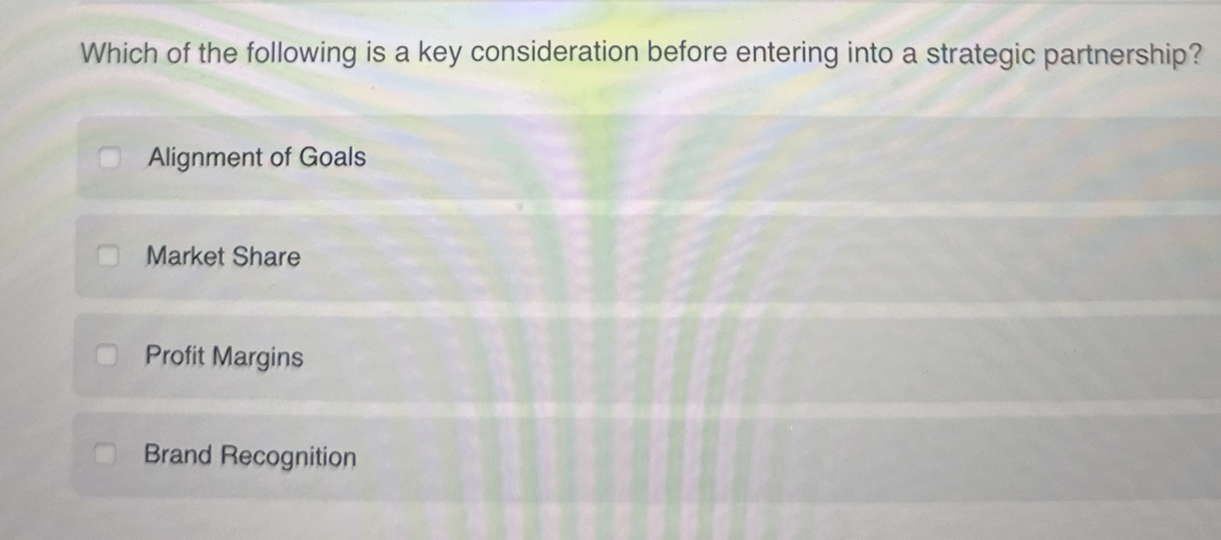 Solved Which of the following is a key consideration before | Chegg.com