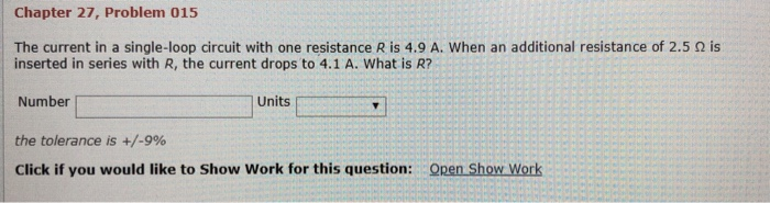 Solved Chapter 27, Problem 015 The current in a single-loop | Chegg.com