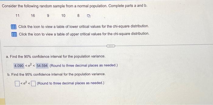 Solved Consider the following random sample from a normal | Chegg.com
