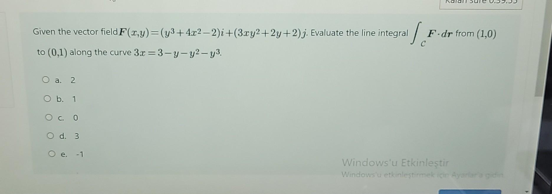 Solved Given the vector field | Chegg.com