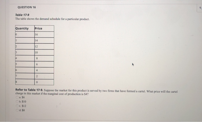 Solved QUESTION 31 1 points Save Table 17-19 Consider a | Chegg.com