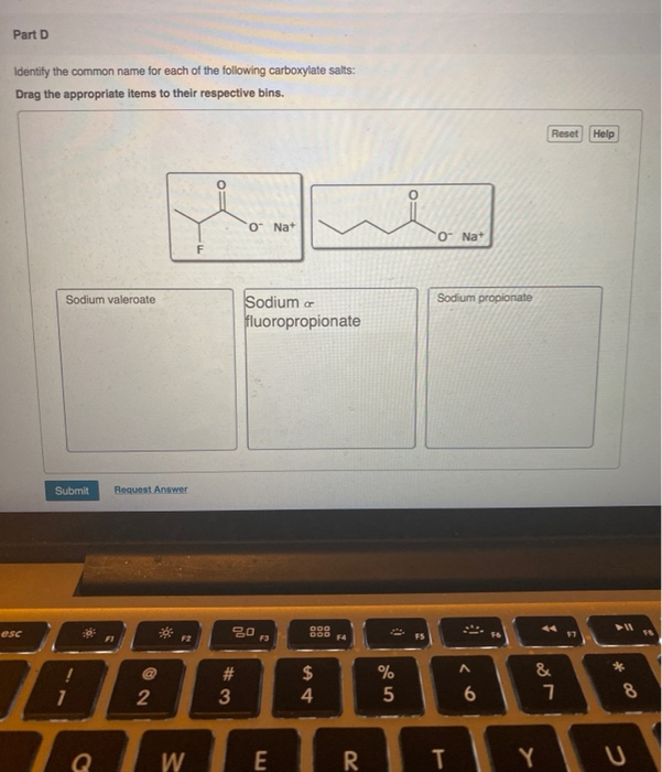 Solved Part D Identify the common name for each of the | Chegg.com