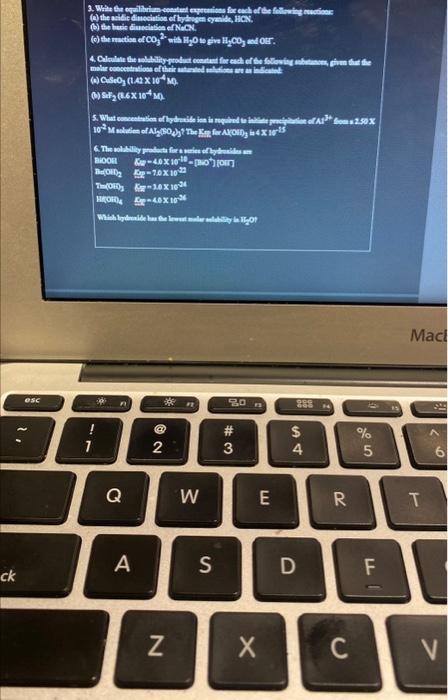Solved 3. Write the equilibrium-eonstant expressions for | Chegg.com