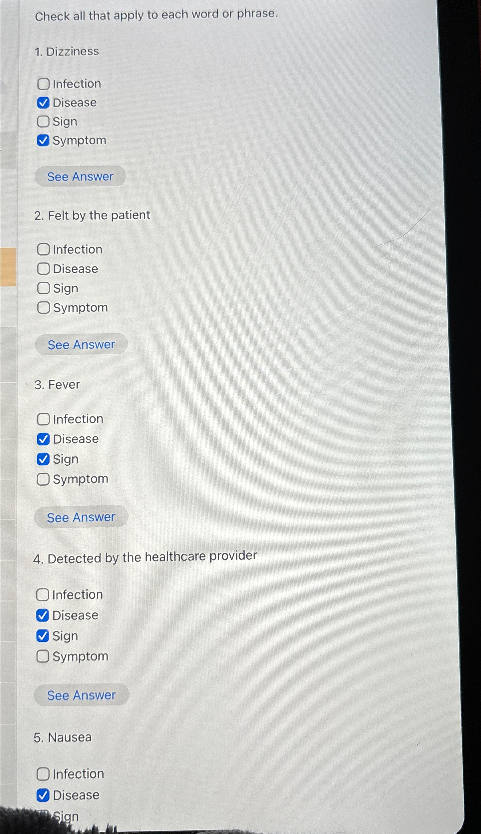 Solved Check all that apply to each word or | Chegg.com