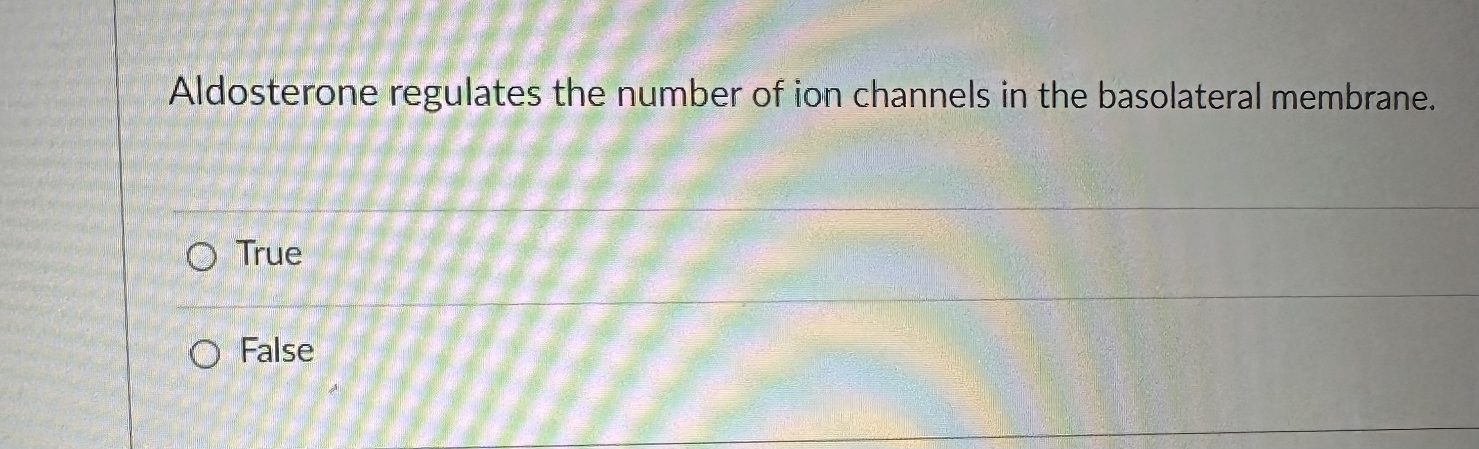 Solved Aldosterone regulates the number of ion channels in | Chegg.com