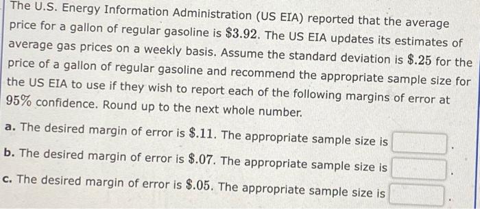 Solved The U.S. Energy Information Administration (US EIA) | Chegg.com