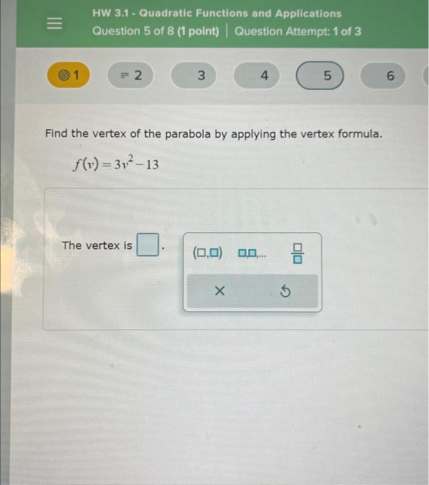 Solved Find the vertex of the parabola by applying the | Chegg.com
