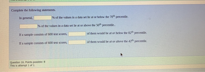 Solved Complete the following statements. In general, % of | Chegg.com