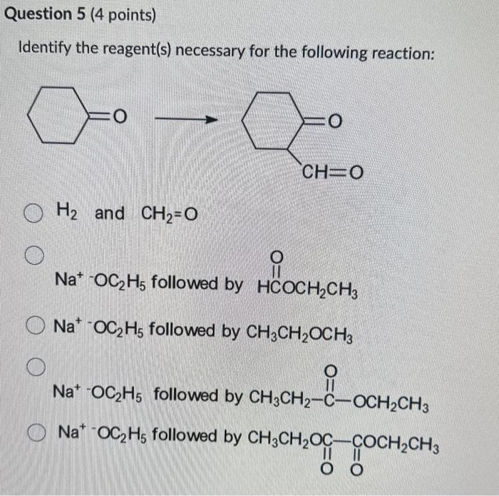 Solved Identify the reagent(s) necessary for the following | Chegg.com