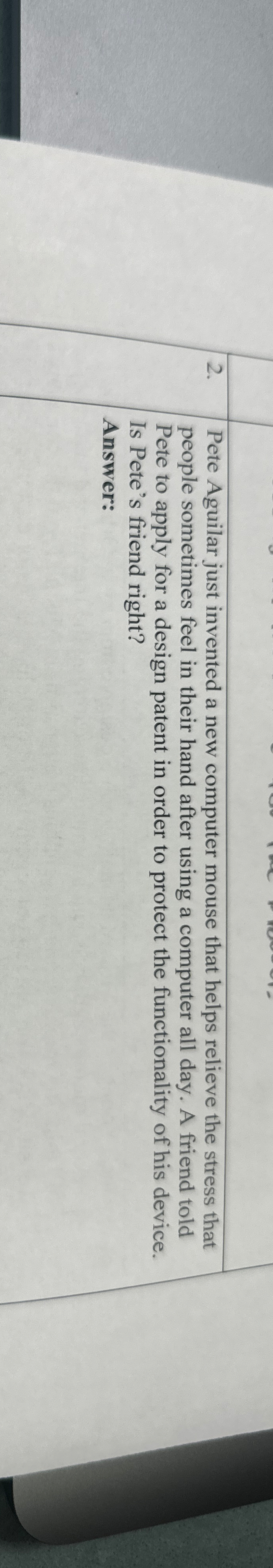 Solved Pete Aguilar just invented a new computer mouse that | Chegg.com