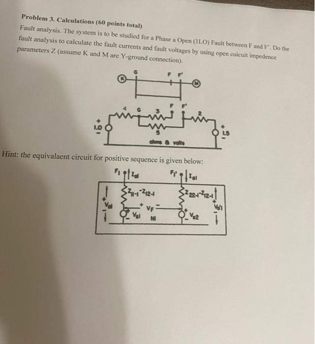 Solved Problem 3. Calculations (60 points total) Fault | Chegg.com