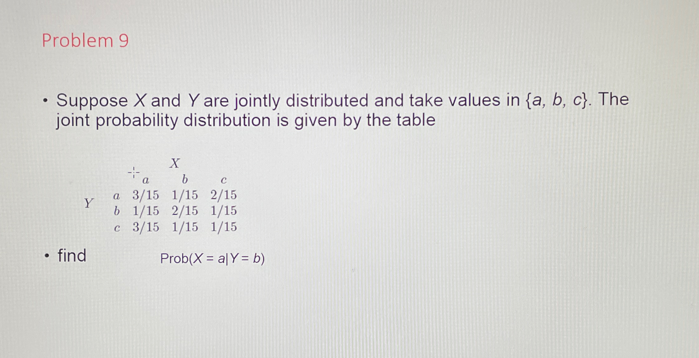 Solved Problem 9Suppose x ﻿and Y ﻿are jointly distributed | Chegg.com