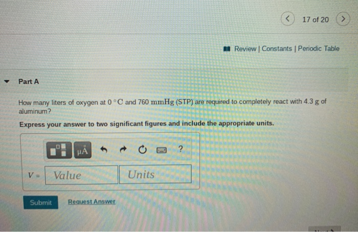 Solved 17 of 20 Review | Constants Periodic Table Part A How | Chegg.com
