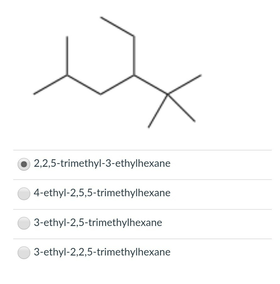 Solved 2-ethyl-5-methylhexane 2,5-dimethylheptane | Chegg.com