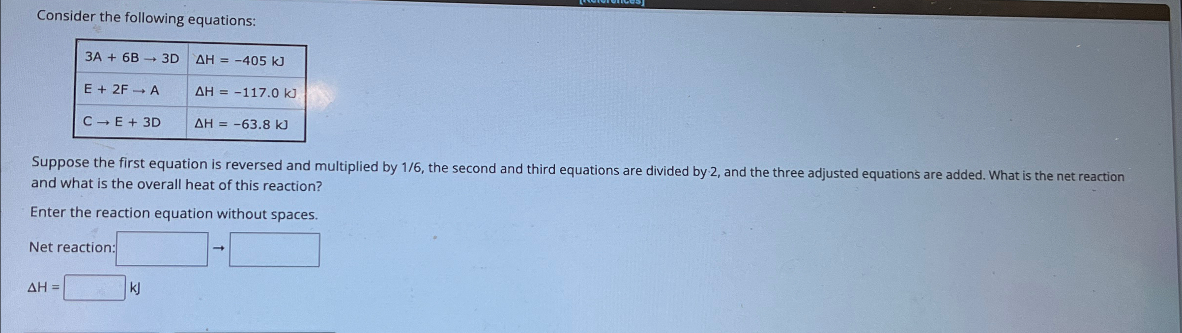 Solved Consider the following | Chegg.com