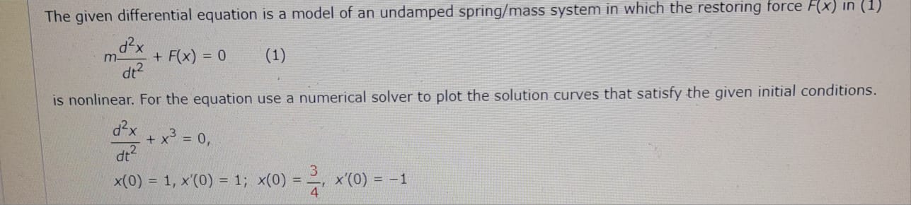 Solved The given differential equation is a model of an | Chegg.com