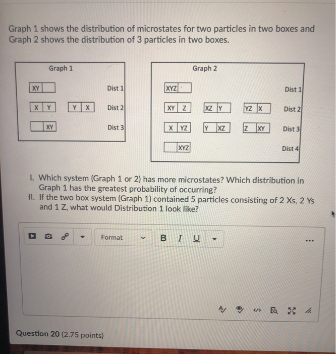 Solved Graph 1 shows the distribution of microstates for two | Chegg.com