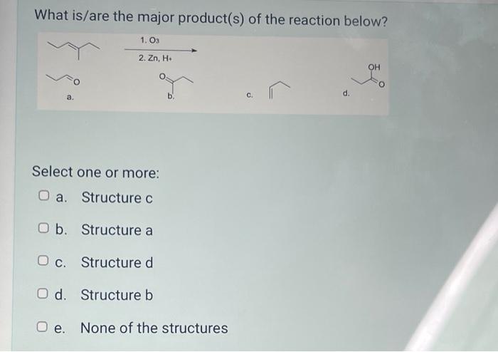 Solved What is/are the major product(s) of the reaction | Chegg.com