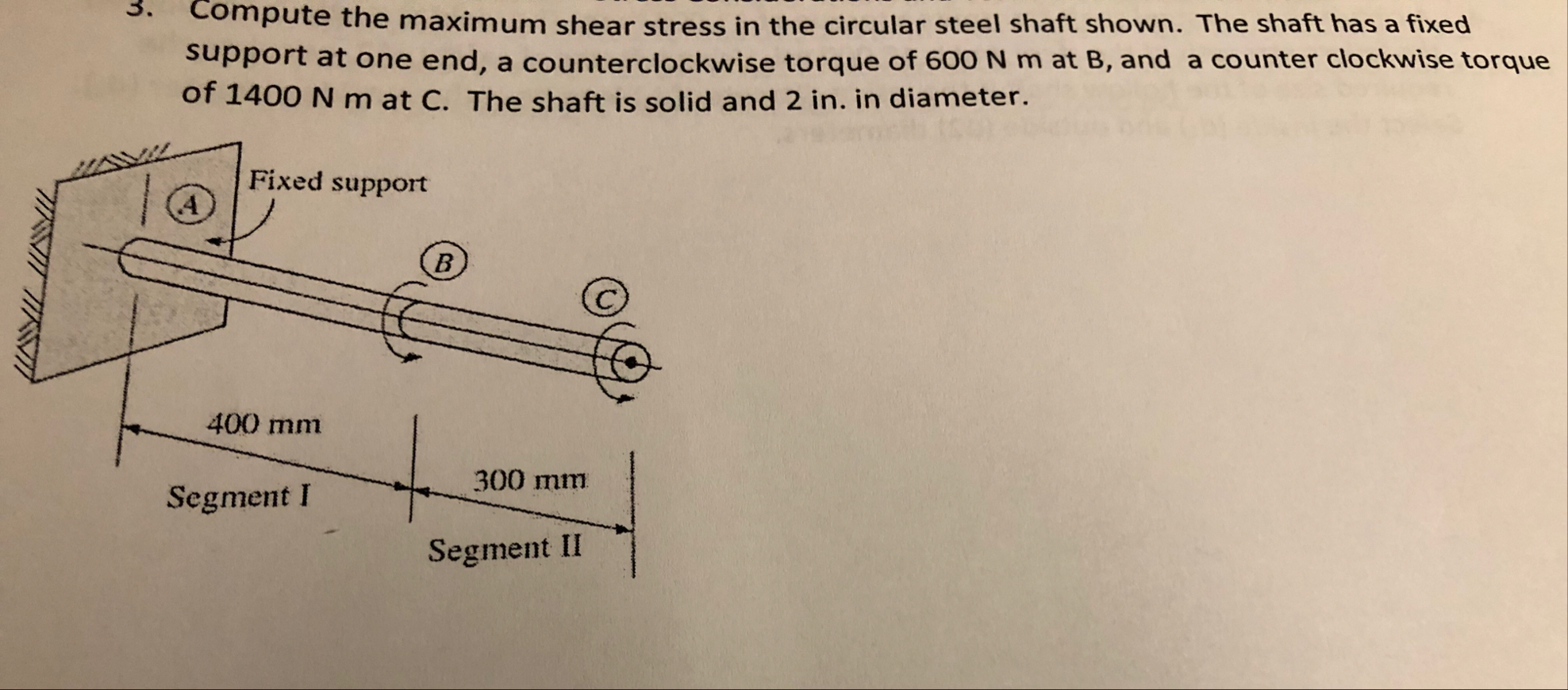 Solved Compute the maximum shear stress in the circular | Chegg.com