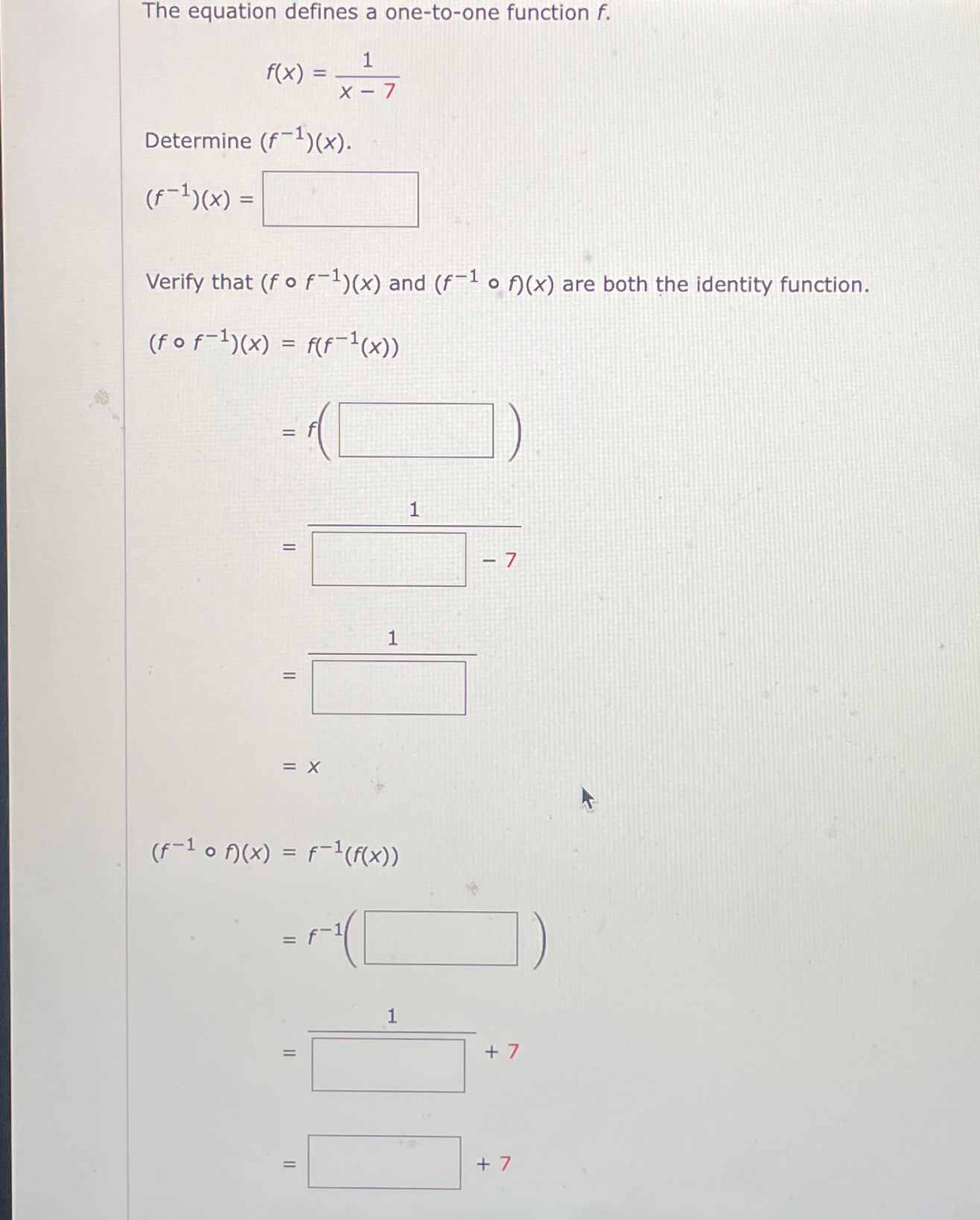 Solved The equation defines a one-to-one function | Chegg.com