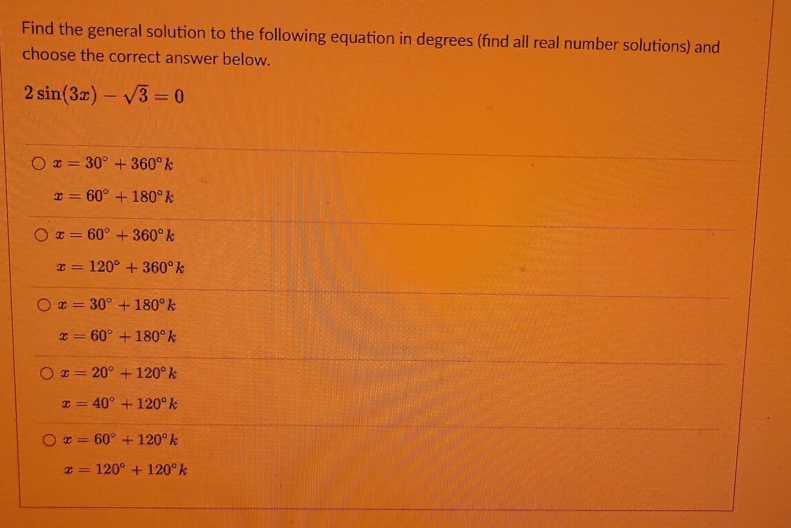 Solved Find The General Solution To The Following Equation Chegg