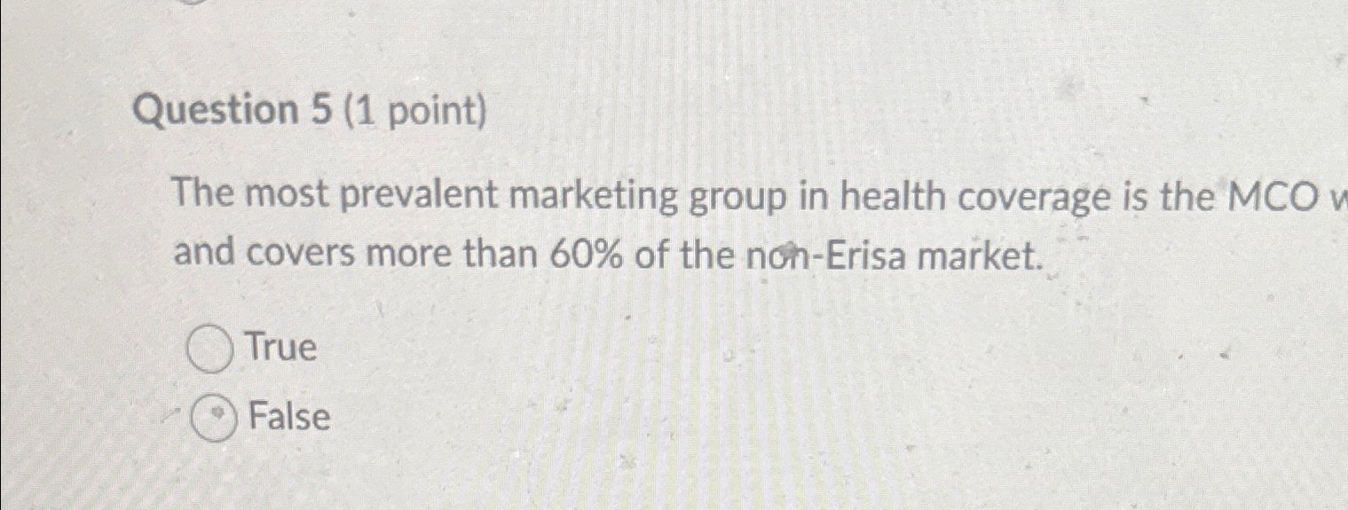 Solved Question 5 (1 ﻿point)The most prevalent marketing | Chegg.com