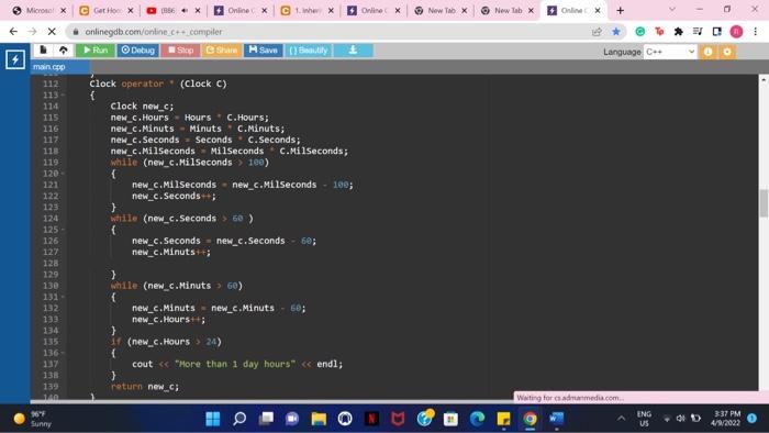 Solved Inherit the class Clock and name it as ExtClock. Add | Chegg.com