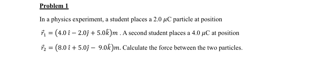 Solved Problem 1In a physics experiment, a student places a | Chegg.com