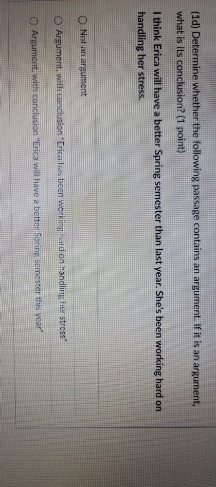 Solved (10) Determine whether the following passage contains | Chegg.com