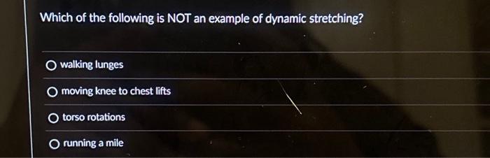 Solved Which of the following is NOT an example of dynamic | Chegg.com