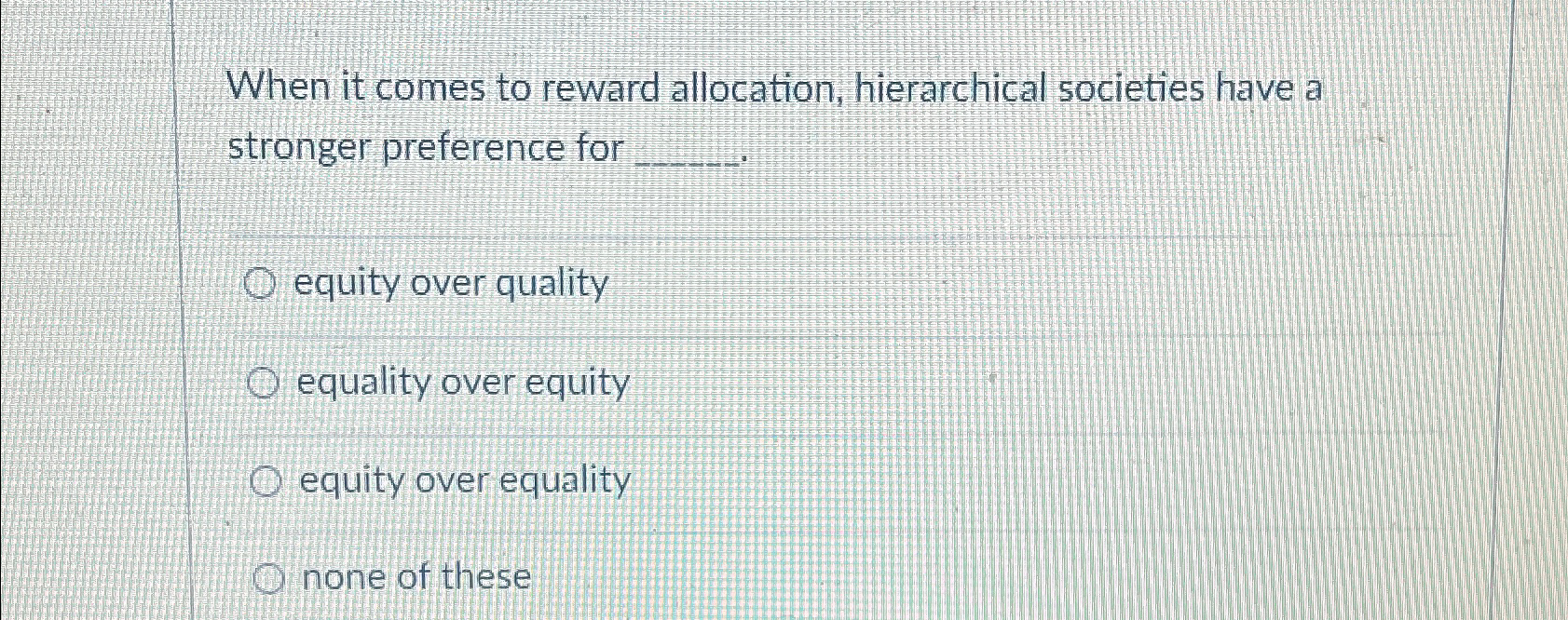 Solved When it comes to reward allocation, hierarchical | Chegg.com