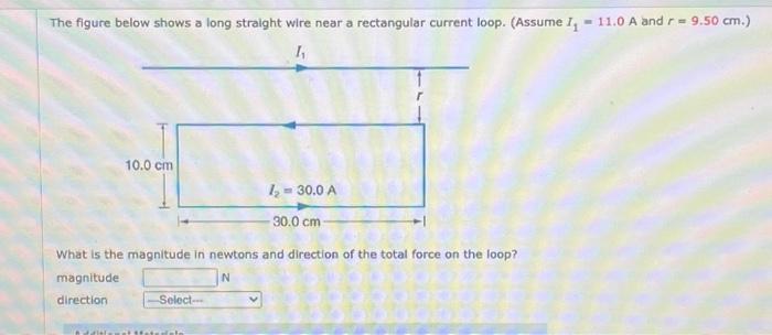 Solved The figure below shows a long straight wire near a | Chegg.com