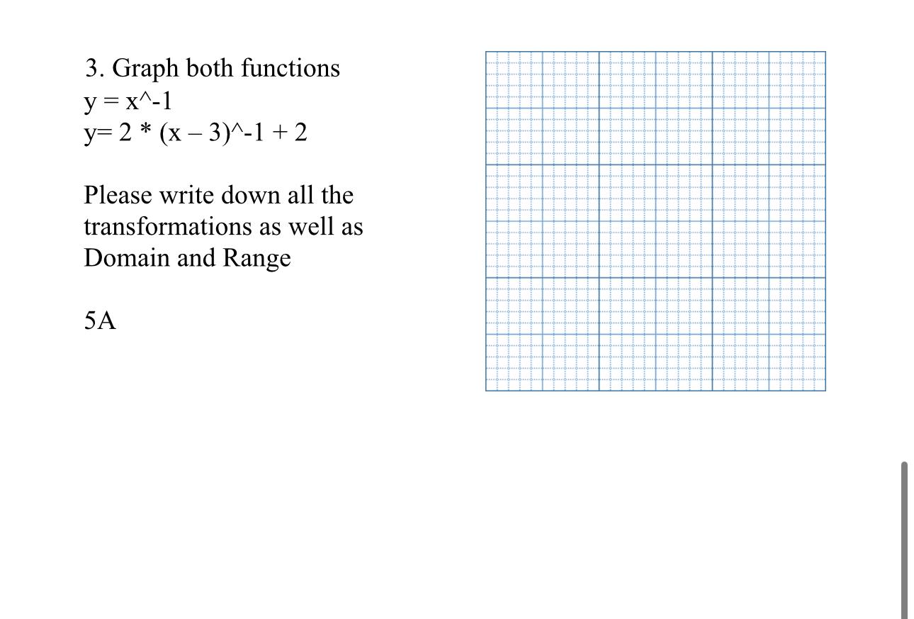 Solved Graph both functionsy=x???-1y=2**(x-3)???-1+2Please | Chegg.com