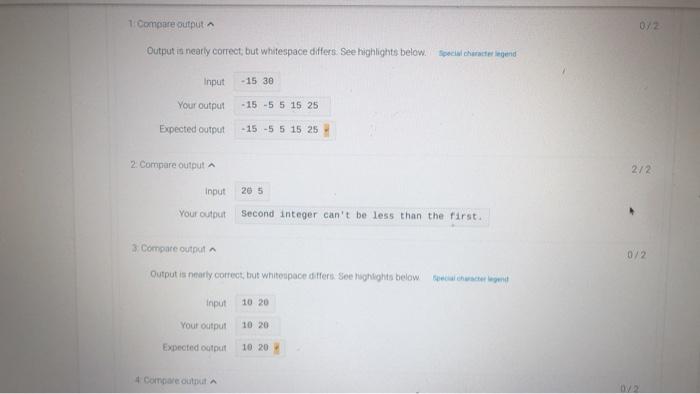 Solved 526 Lab Output Range With Increment Of 10 Write A