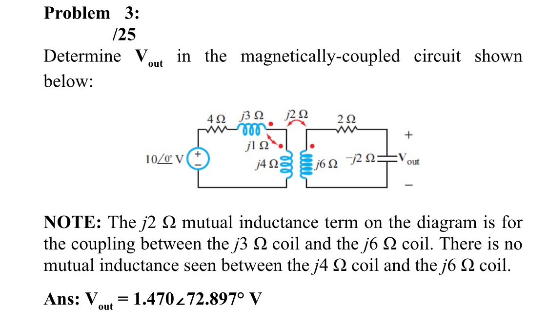 Solved Problem 3:?25Determine Vout ﻿in the | Chegg.com