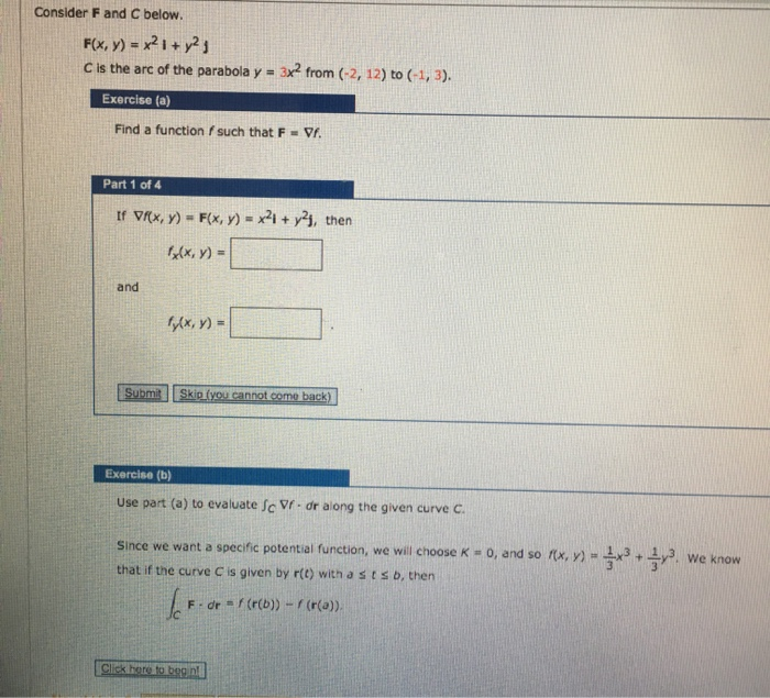 Solved Consider F and C below. F(x, y) = x2 1 + y23 C is the | Chegg.com