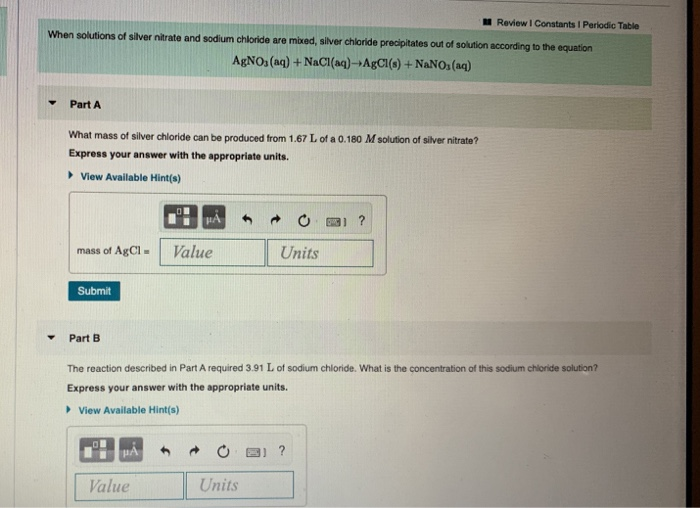 Solved Review I Constants 1 Periodic Table When solutions of | Chegg.com