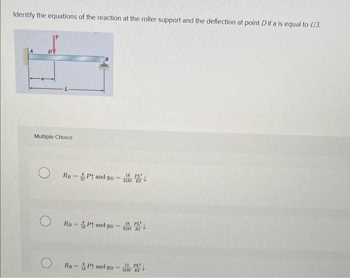 Solved Identify the equations of the reaction at the roller | Chegg.com